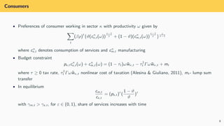 Preference for redistribution during structural change with labor ...
