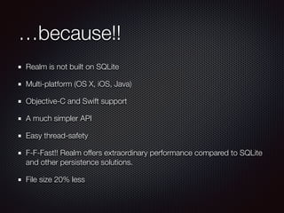 Realm.oi new database for mobile apps | PPT