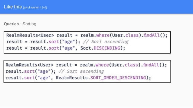 Realm Java for Android