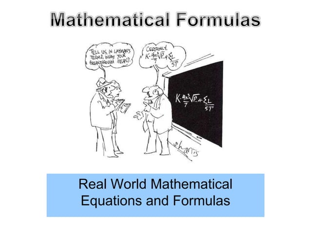 Real World Mathematics Formulas | PPT