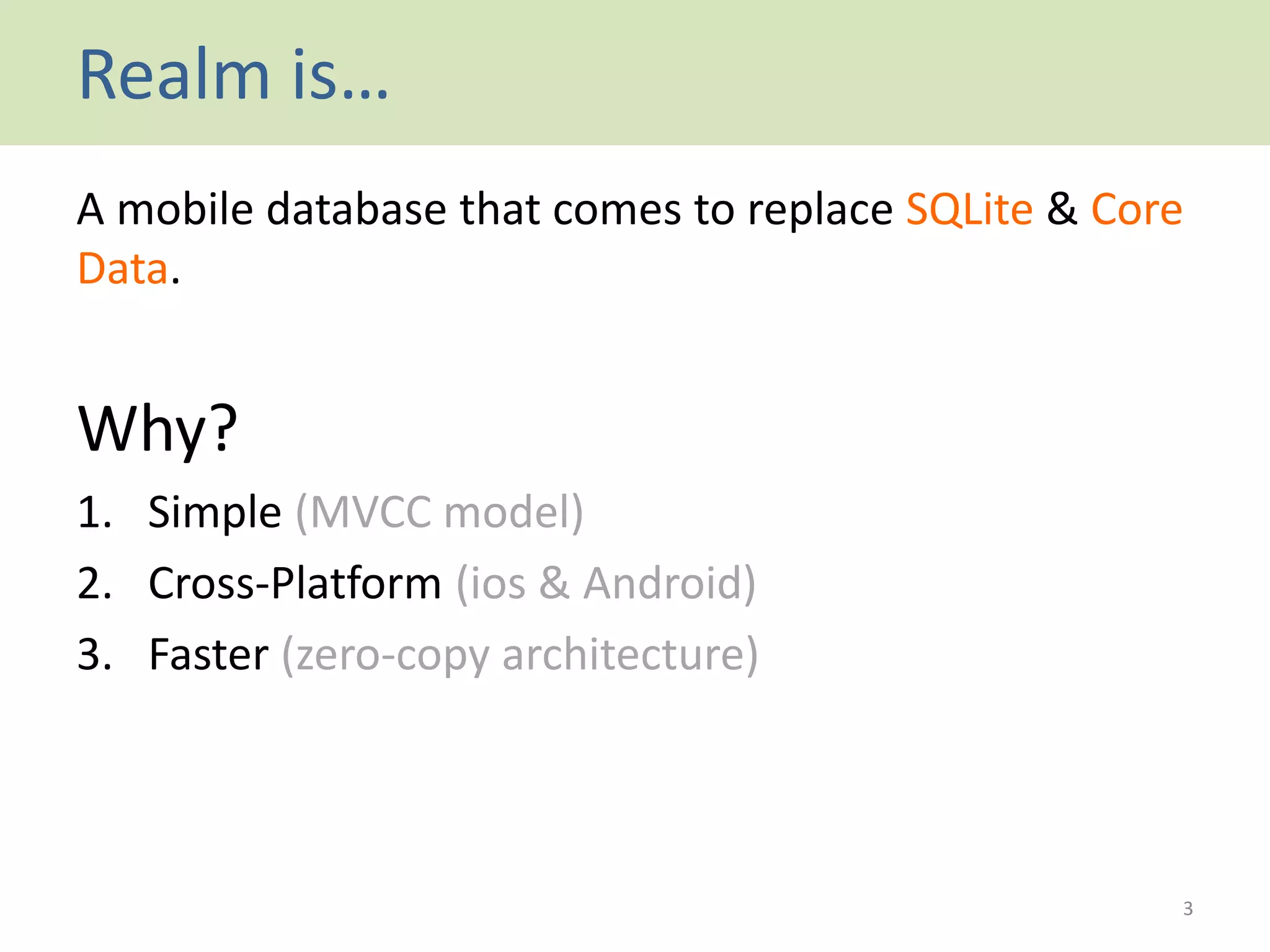 Realm database | PPTX