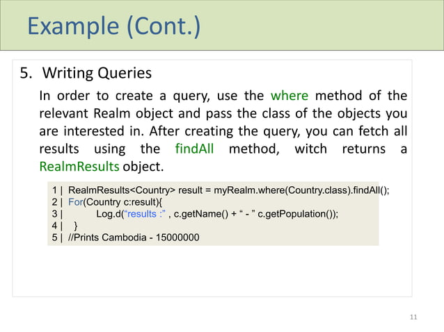 Realm database | PPTX
