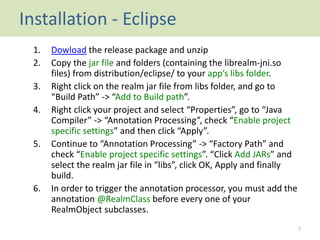 Realm database | PPTX