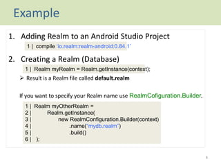 Realm database | PPTX