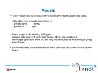 Realm Mobile Database - An Introduction | PPT