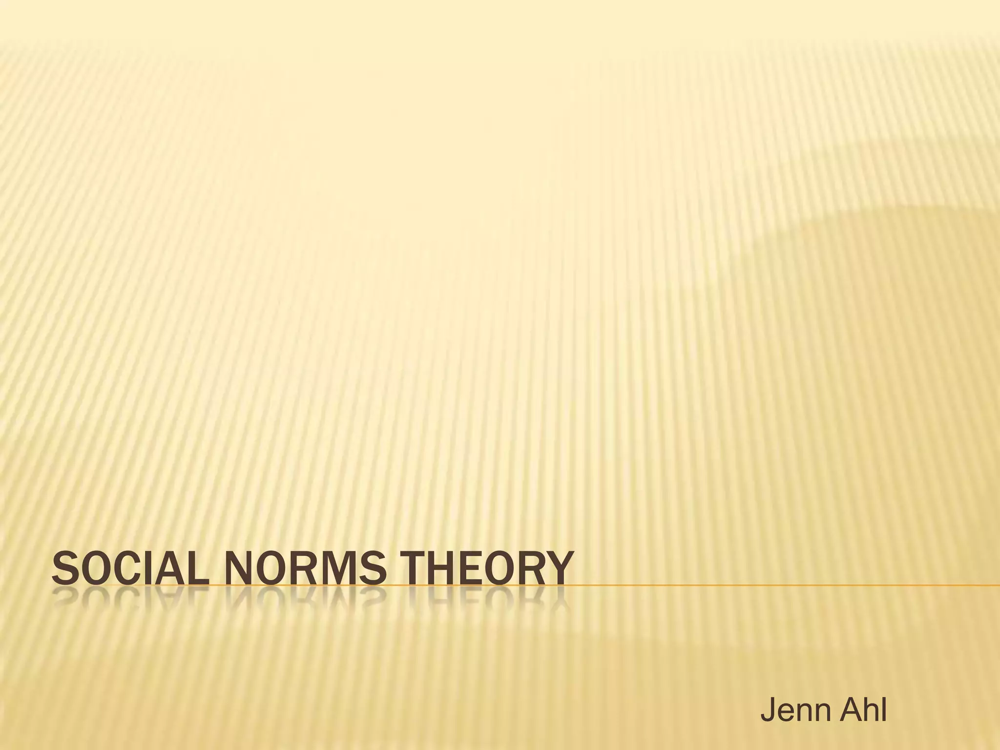 Social norms theory | PPTX