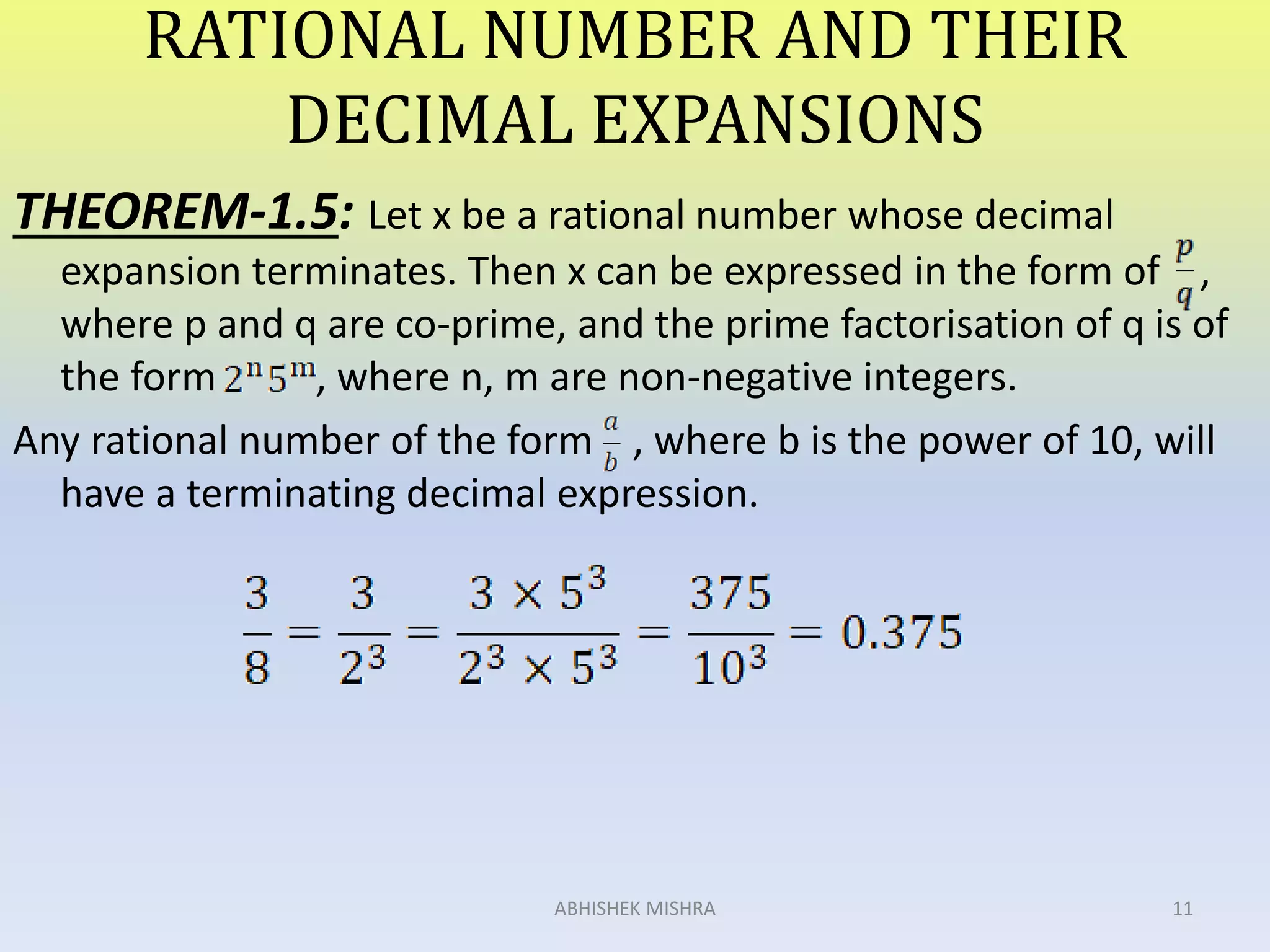 Real number Class 10th | PPTX