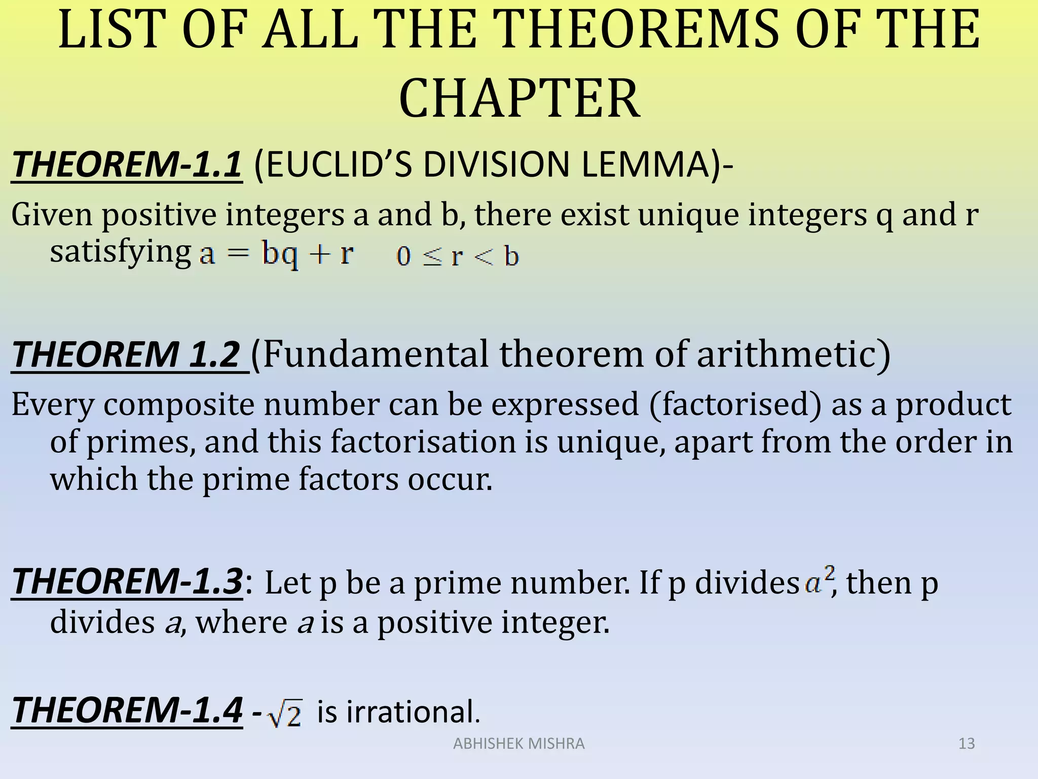 Real number Class 10th | PPTX