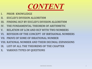 Real number Class 10th | PPTX