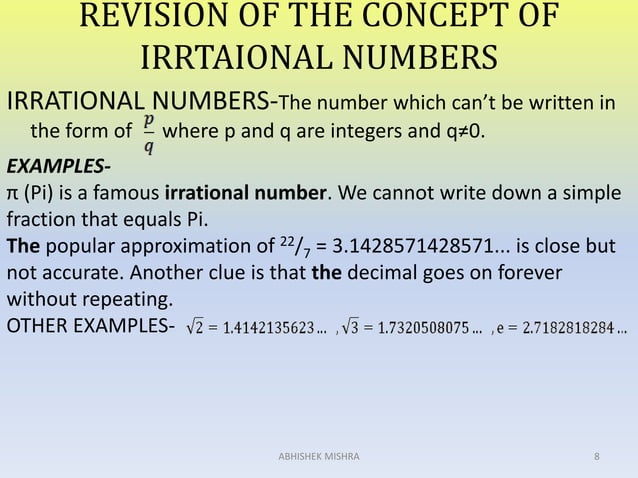 Real number Class 10th | PPTX
