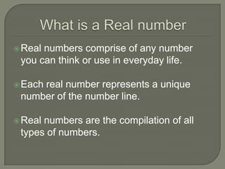Real numbers | PPTX