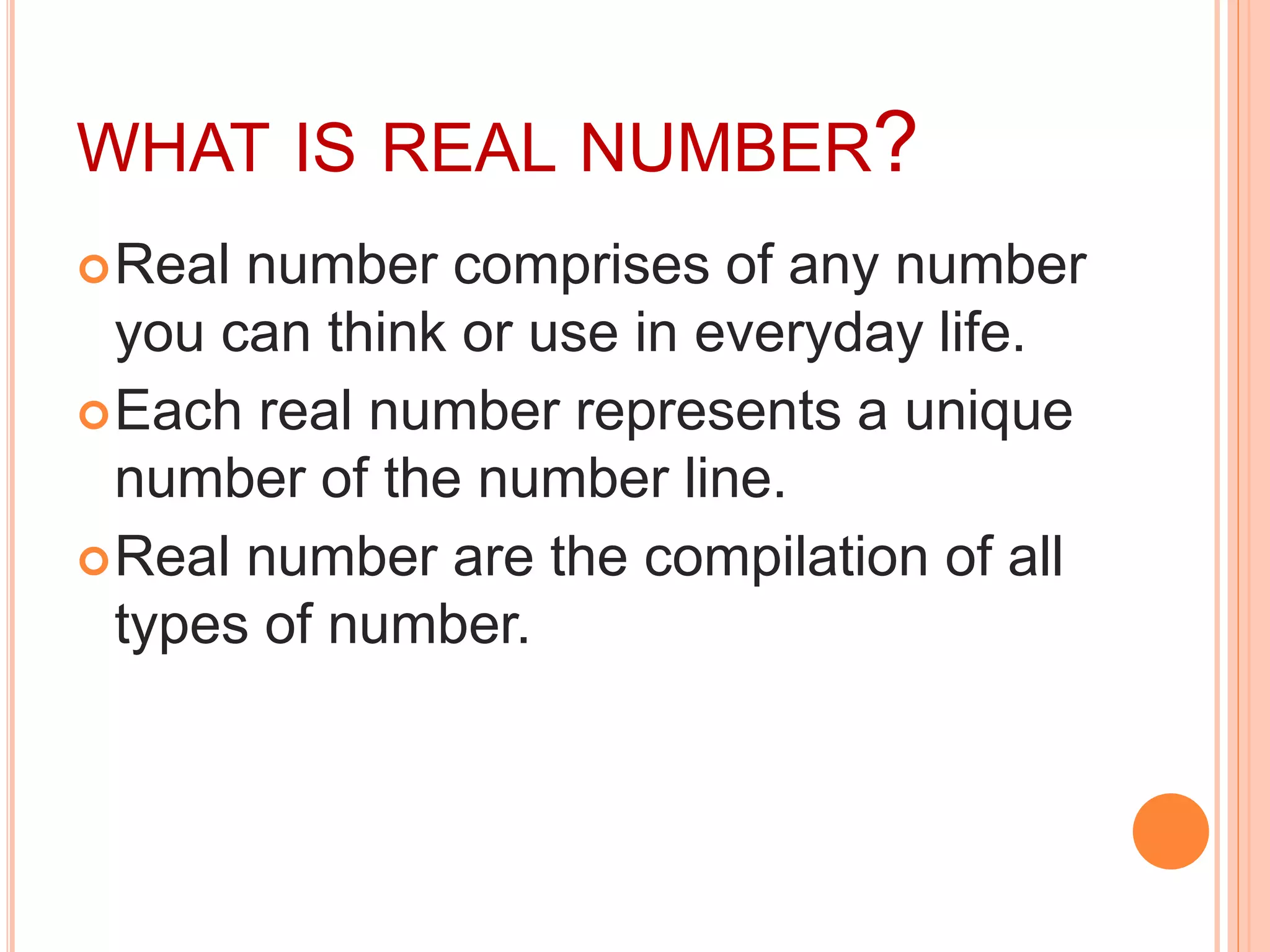 Real numbers | PPTX