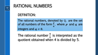 Real Numbers Definition