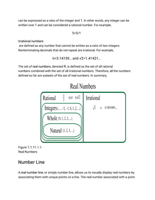 Real numbers and the number line | PDF