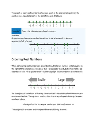 Real numbers and the number line | PDF