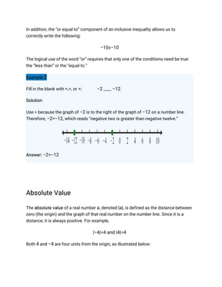 Real numbers and the number line | PDF