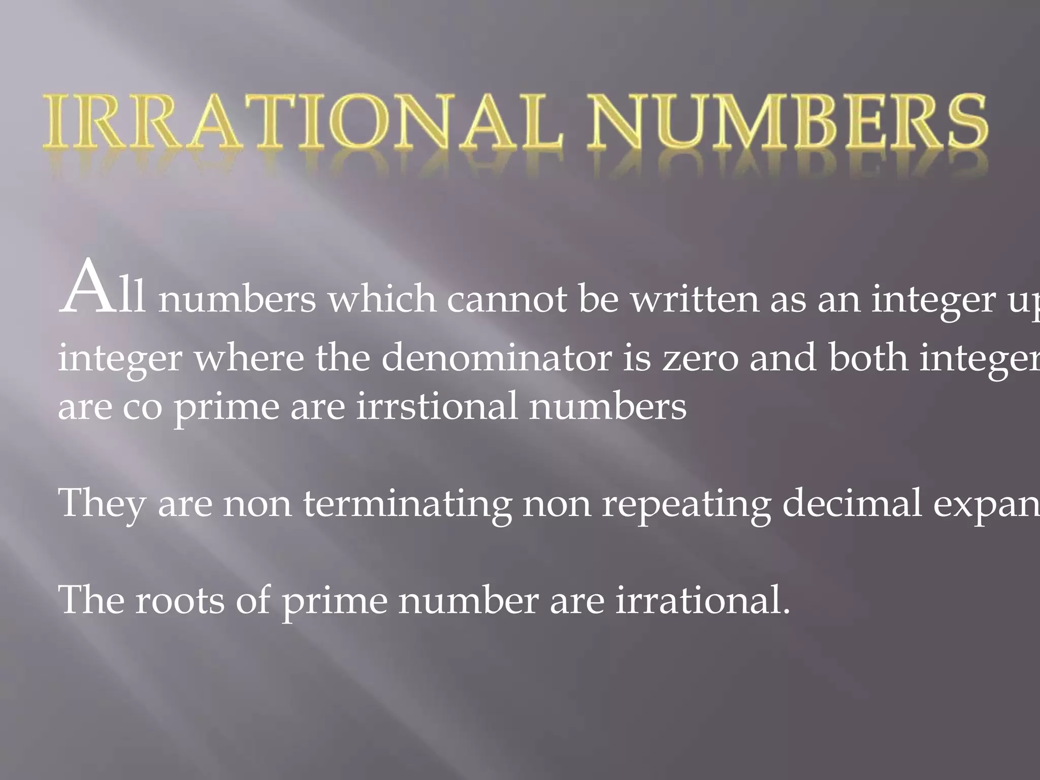 Real numbers ppt | PPT