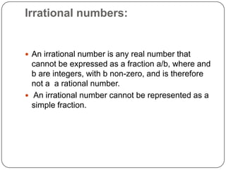 Real number system | PPTX