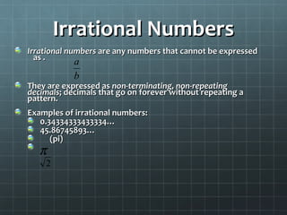 Realnumbersystems | PPT
