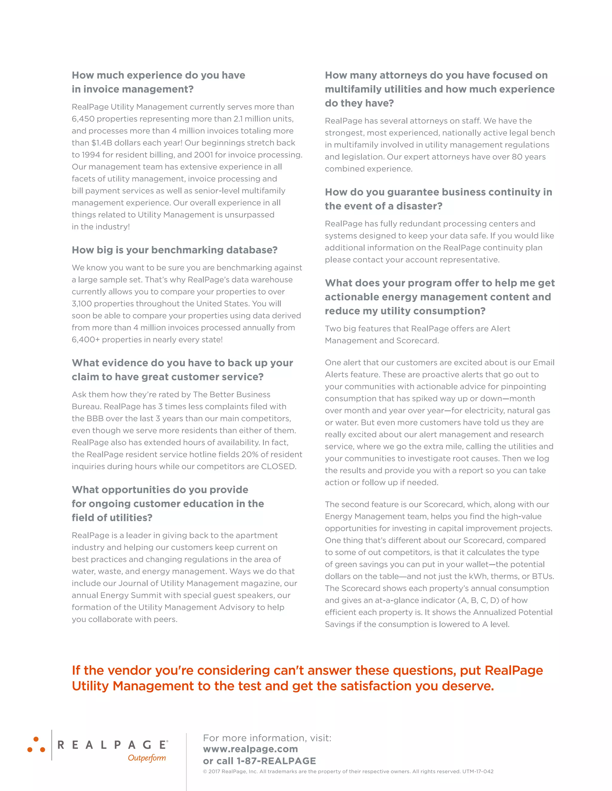 Real page utility billing expense management | PDF