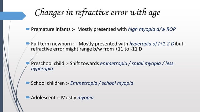 Real pediatric refraction and spectacle power prescription in ...