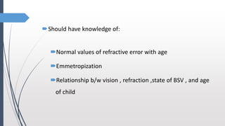 Real pediatric refraction and spectacle power prescription | PPTX