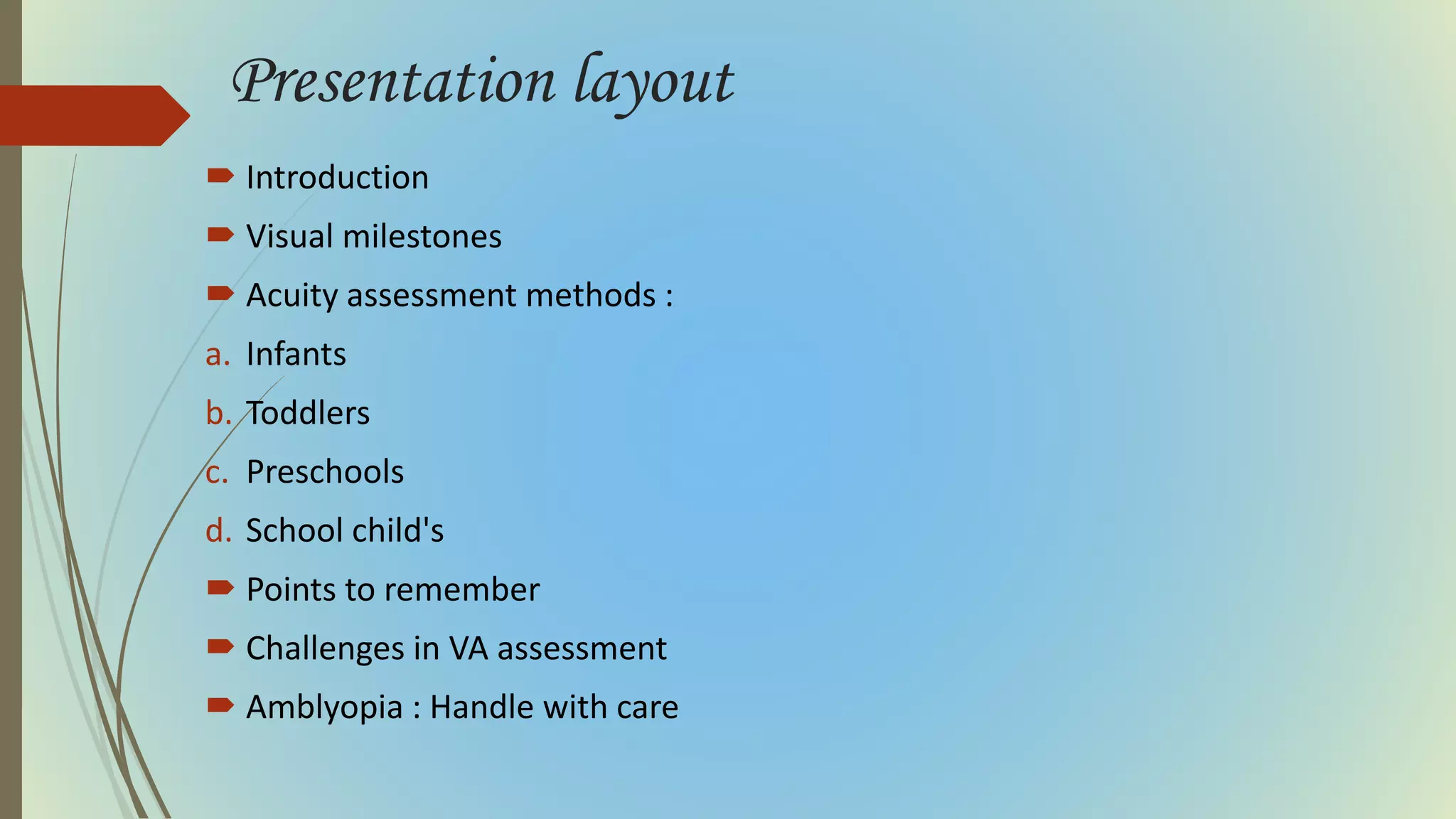 Real pediatric visual acuity assessment | PPTX