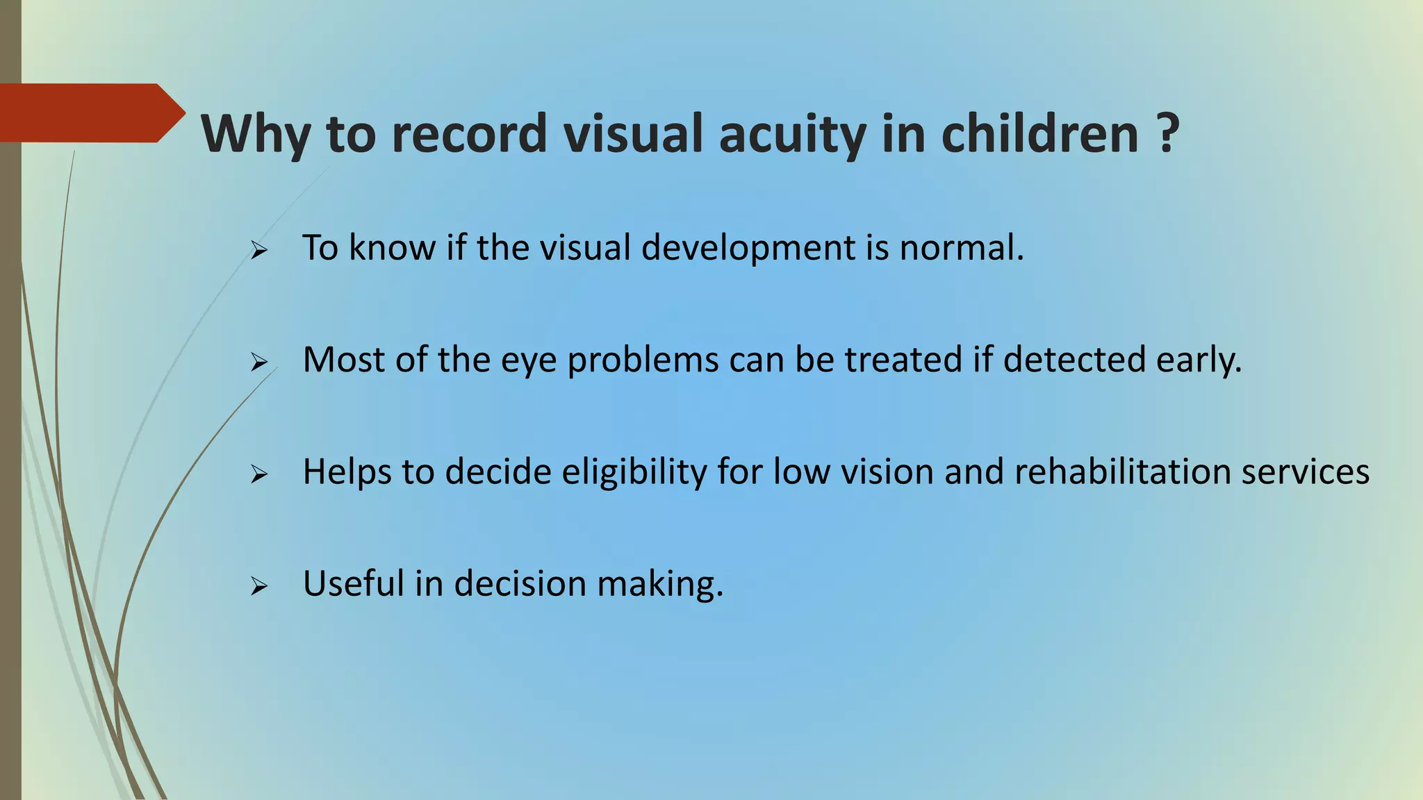 Real pediatric visual acuity assessment | PPTX