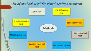 Real pediatric visual acuity assessment | PPTX