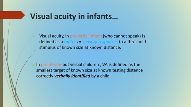 Real pediatric visual acuity assessment | PPTX