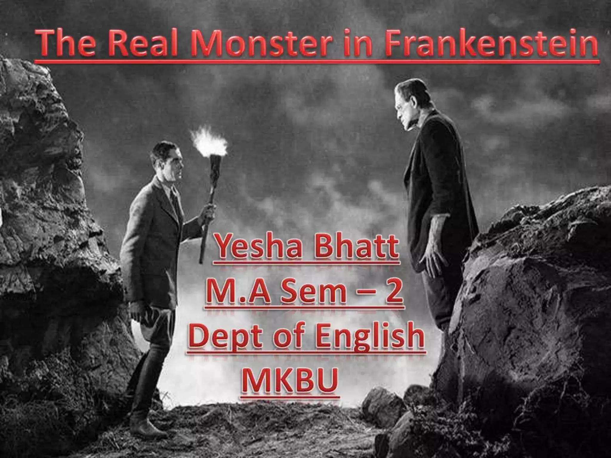 The real monster in the novel Frankenstein | PPT