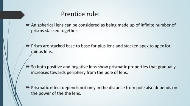 Real prism use in ophthalmology | PPTX