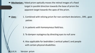 Real prism use in ophthalmology | PPTX
