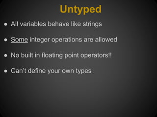 Real programmers use programming languages (Not shell scripts) | PPT