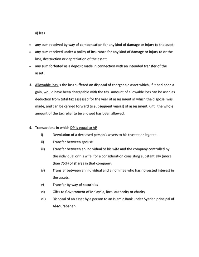 Real Property Gains Tax (RPGT) | DOCX