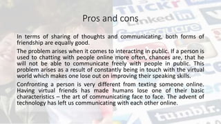 Real relationships vs virtual relationships | PPTX