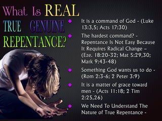 What Is Real, True, Genuine Repentance? | PDF
