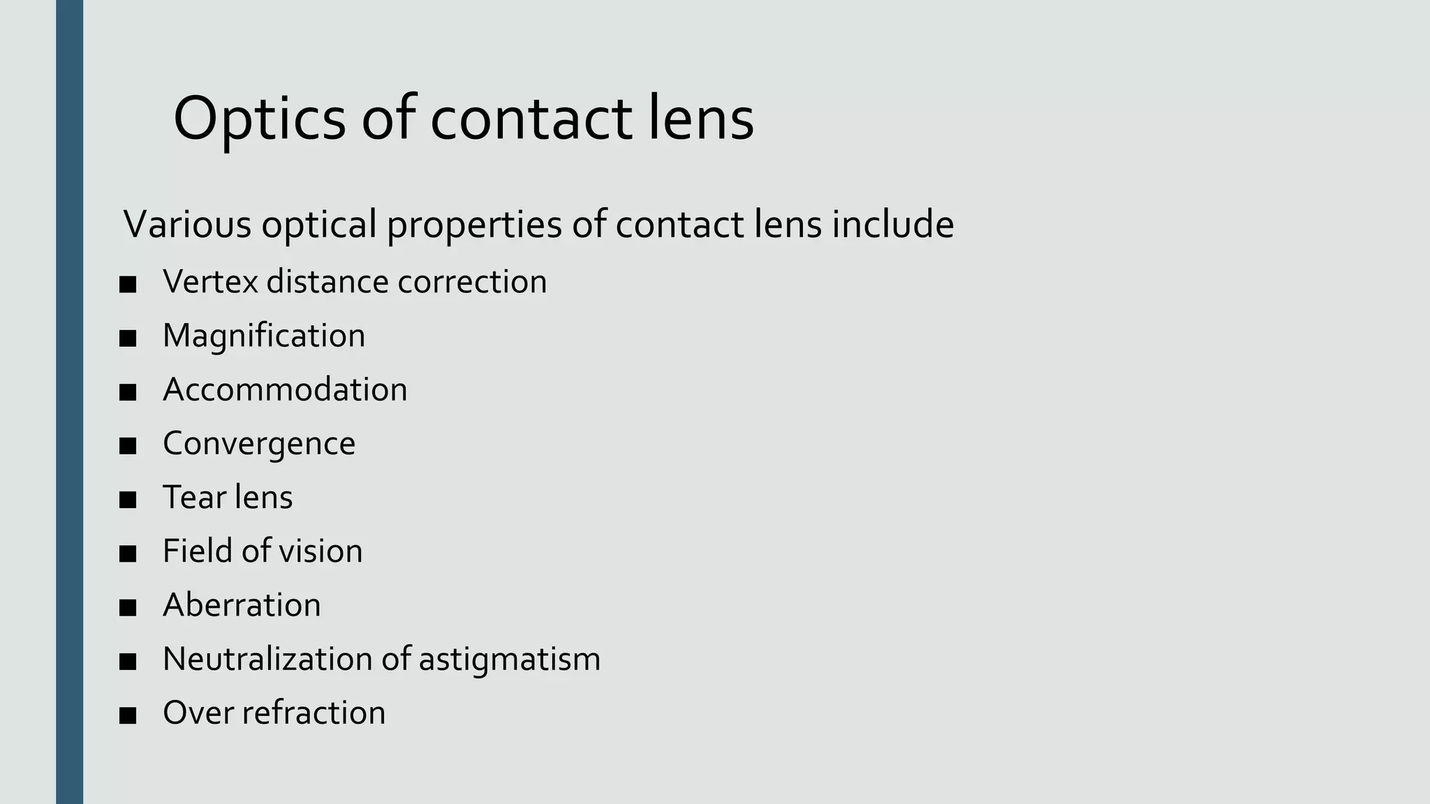 soft contact lens optics and soft contact lens materials | PPTX