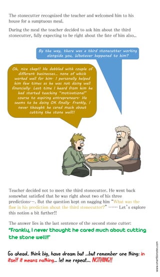 Real Story of Three Stone Cutters - A Pragmatic Approach to Success!! | PDF