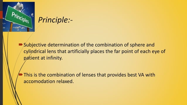 Real subjective refraction in astigmatism | PPTX