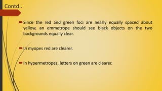 Real subjective refraction in astigmatism | PPTX