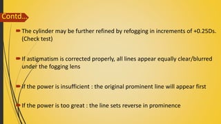 Real subjective refraction in astigmatism | PPTX