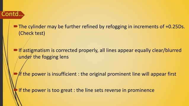 Real subjective refraction in astigmatism | PPTX