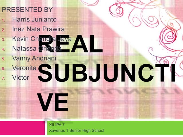 Real Subjunctive | PPTX