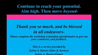 Real talk reaching your potential | PPTX