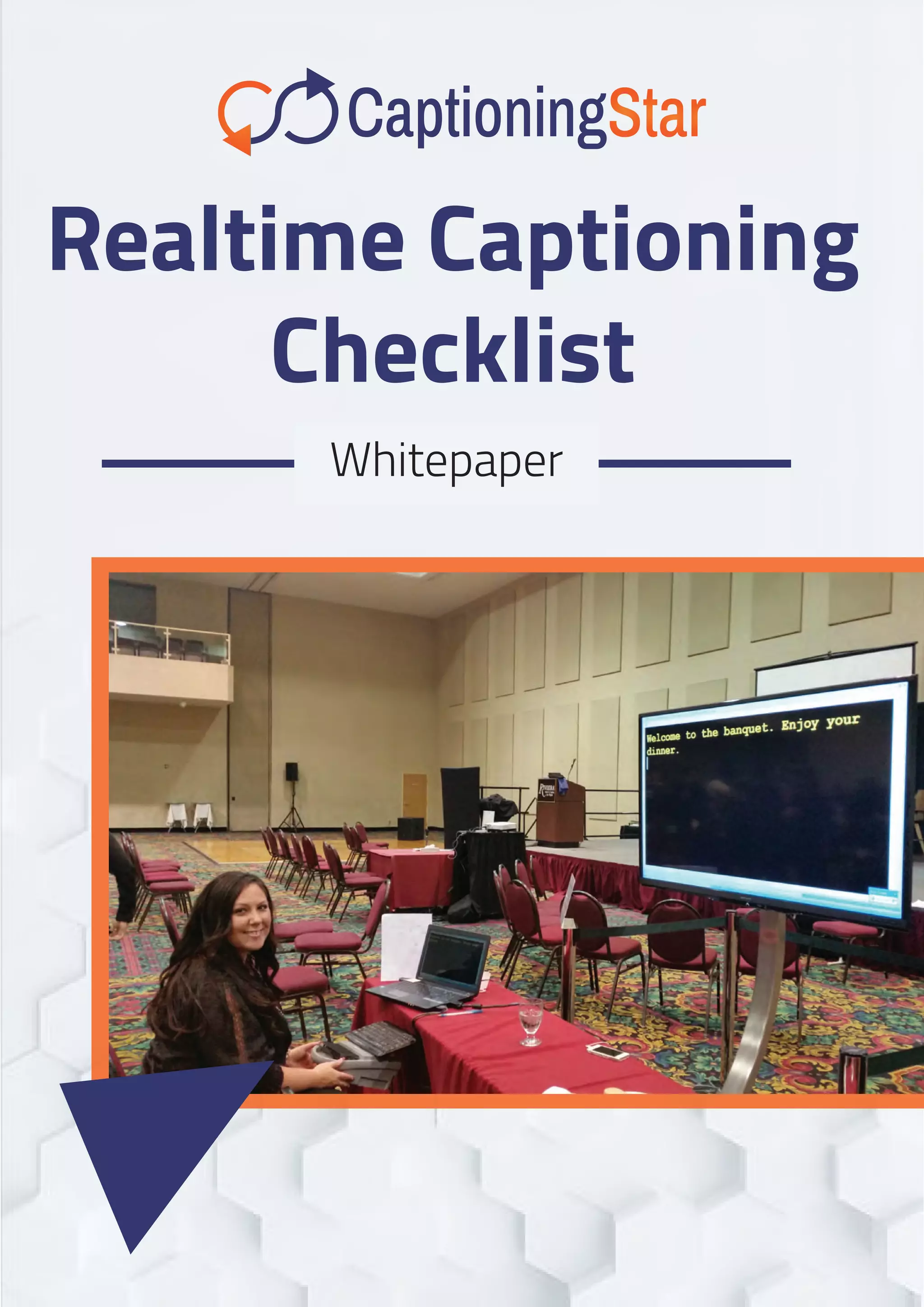 Realtime captioning checklist | PDF