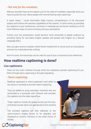 Realtime captioning checklist | PDF | Digital Audio | Computer Software ...