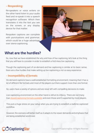 Realtime captioning checklist | PDF | Digital Audio | Computer Software ...