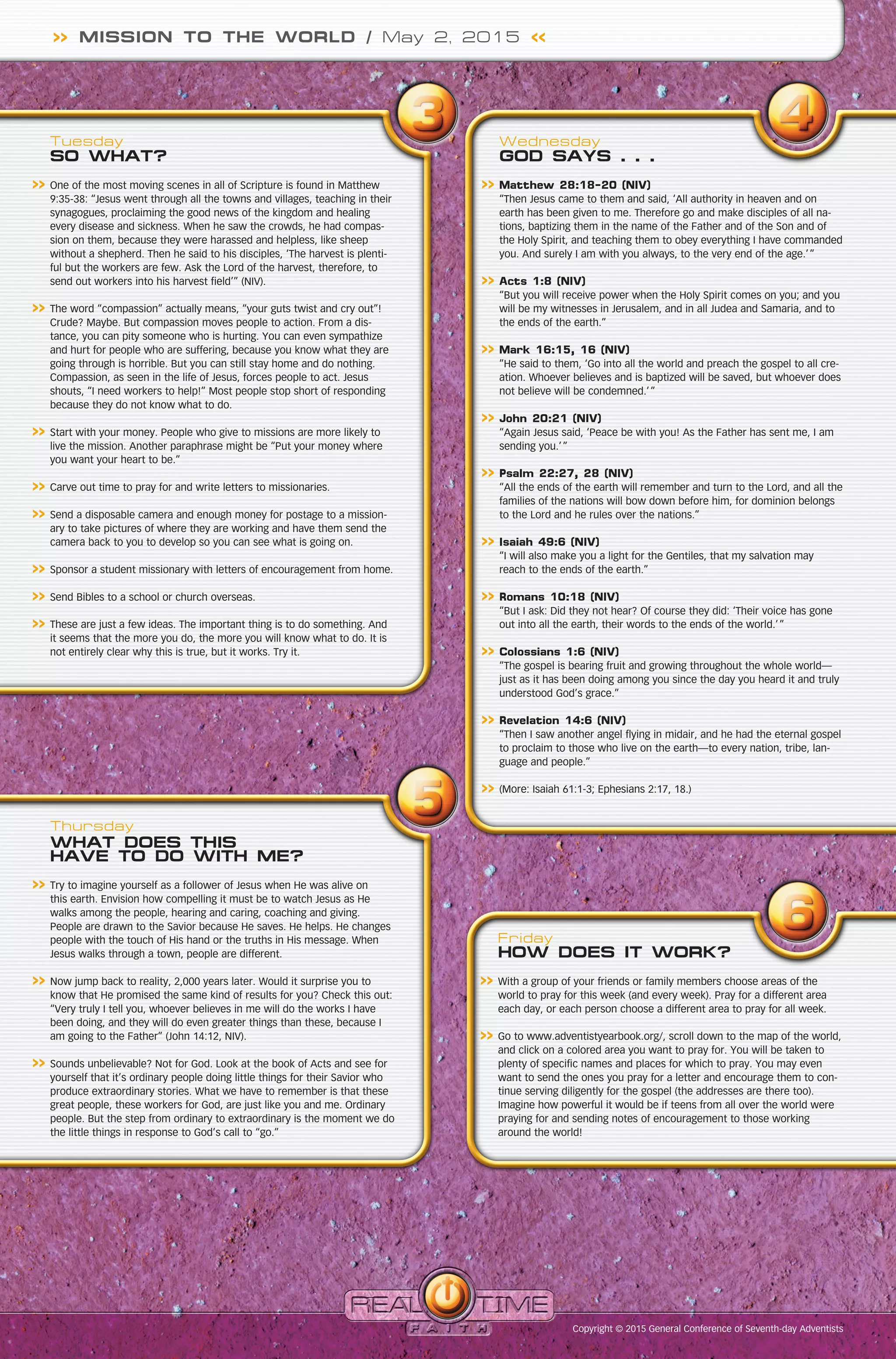 Lesson 5 | Real Time – faith | Sabbath School | Second Quarter 2015 | PDF