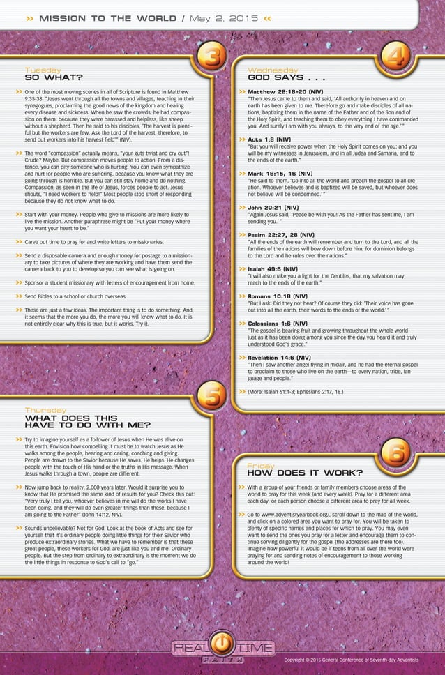 Lesson 5 | Real Time – faith | Sabbath School | Second Quarter 2015 | PDF